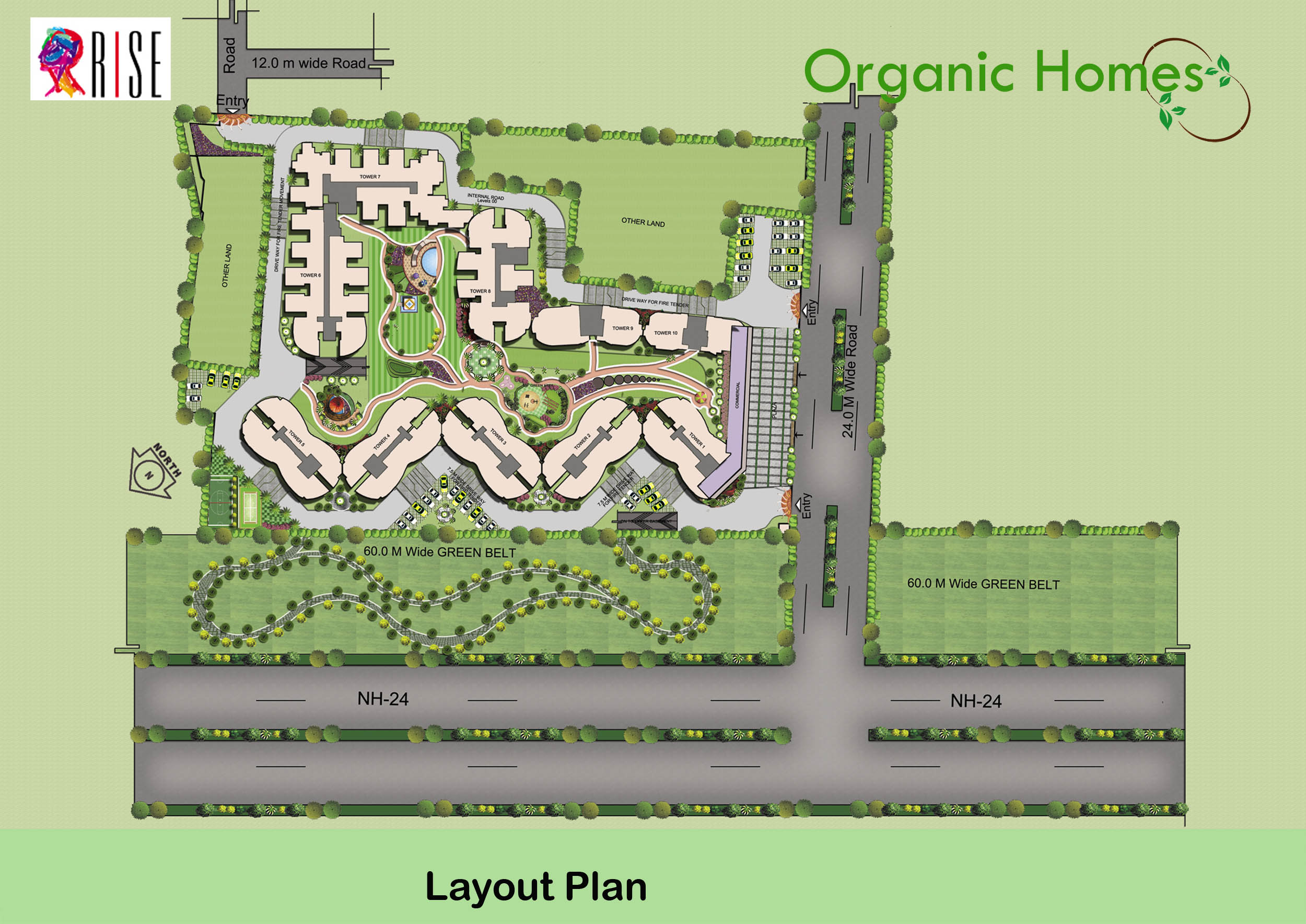 Organic Homes NH 24, Rise Group Ghaziabad Master Plan